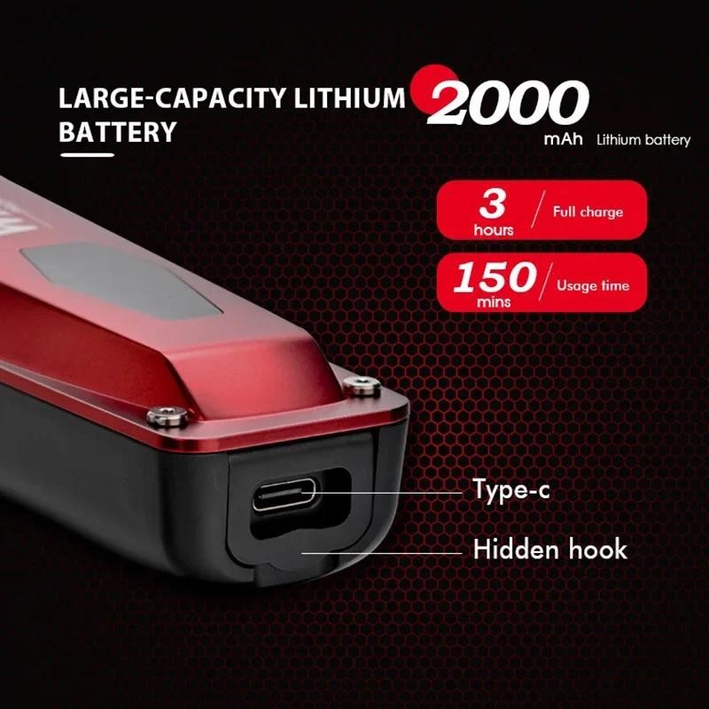 WMARK NG-125 Professional Men's Electric Cordless Gradient Hair Clipper ...