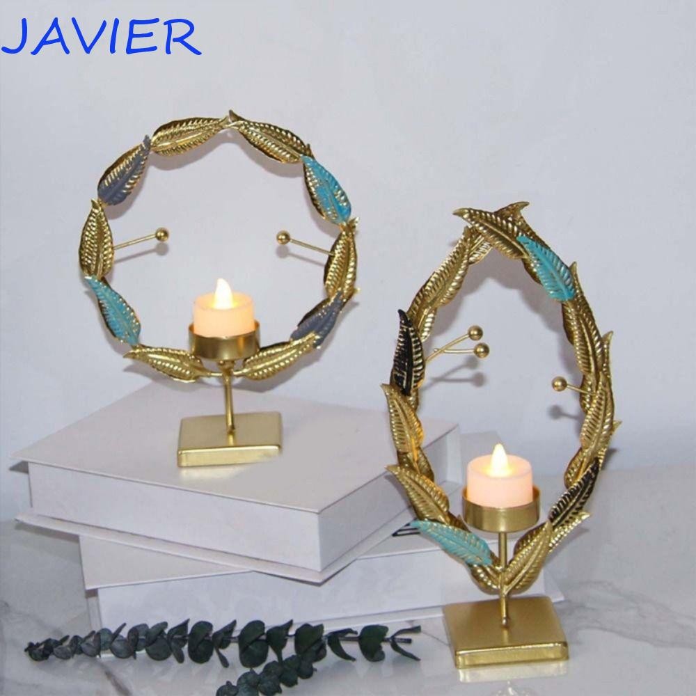 JAVIER Gold Candlestick Stand, Exquisite Wrought Iron Metal Candle ...