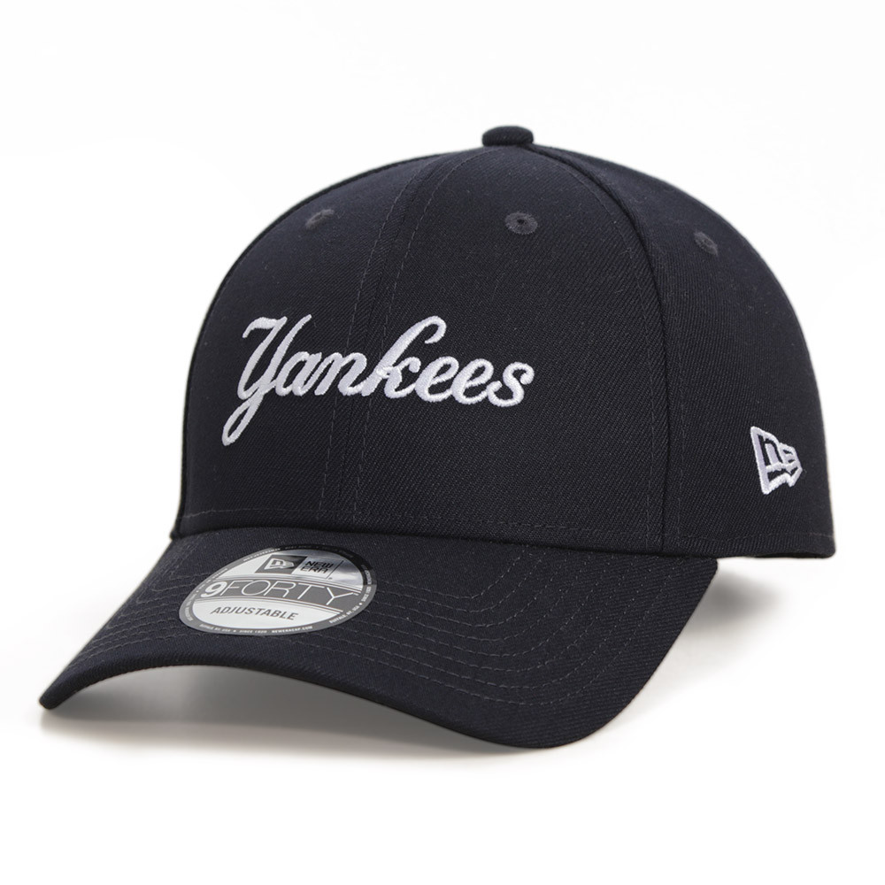 New York Yankees MLB Script Navy 9FORTY Adjustable Cap | Shopee Malaysia