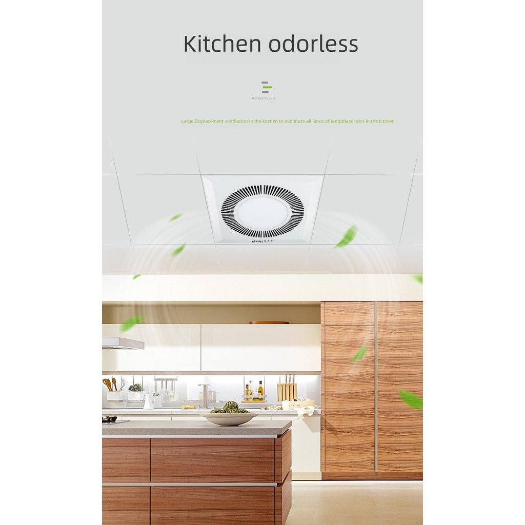 Led Lighting Ventilation Fan 300 * 300 Aluminum Buckle Plate Integrated ...