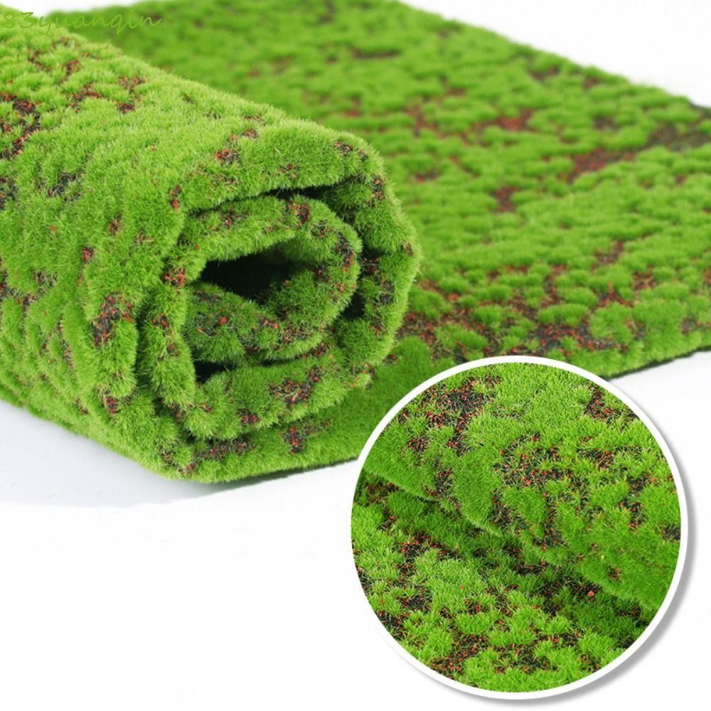 YUANQIN Fake Moss Grass Turf, DIY Eternal Life Artificial Moss Carpet ...