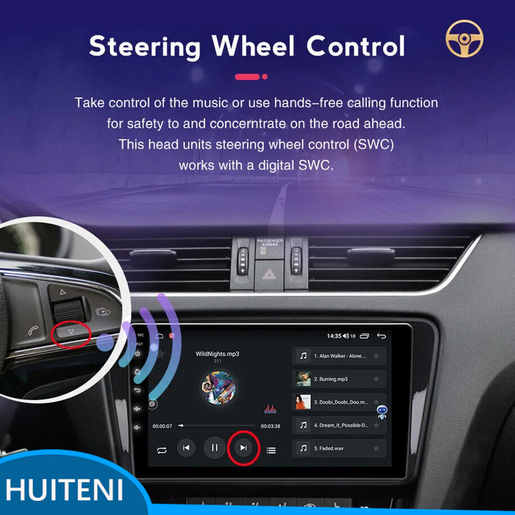 Driving Experience With Car Radio Split Screen Feature MirrorLink SWC ...
