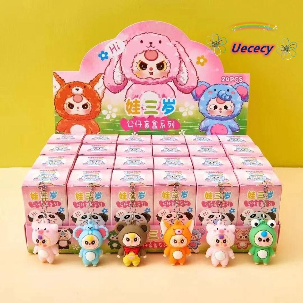 UECECY 24box/set Baby Three Keychain Box, The Powerpuff Girls Baby ...