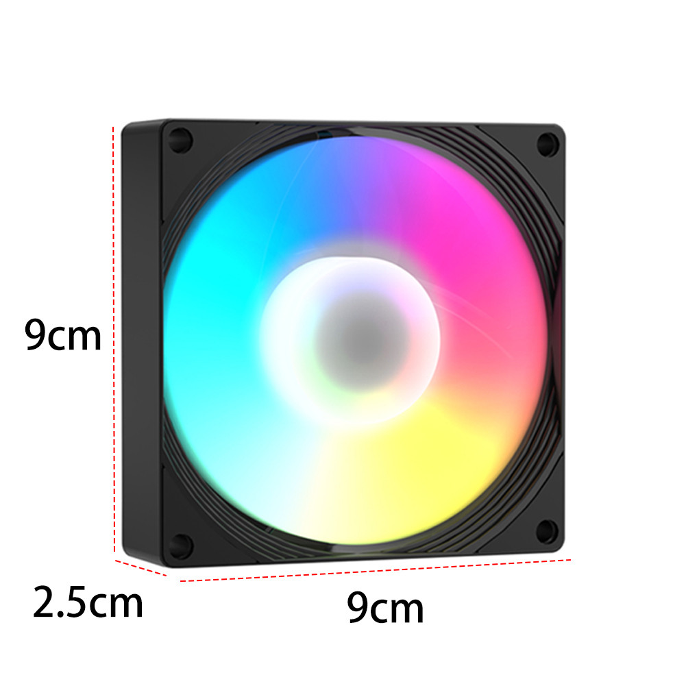 9cm PWM Silent Computer Fan 4Pin CPU Cooling Fan RGB PC Fan for PC ...