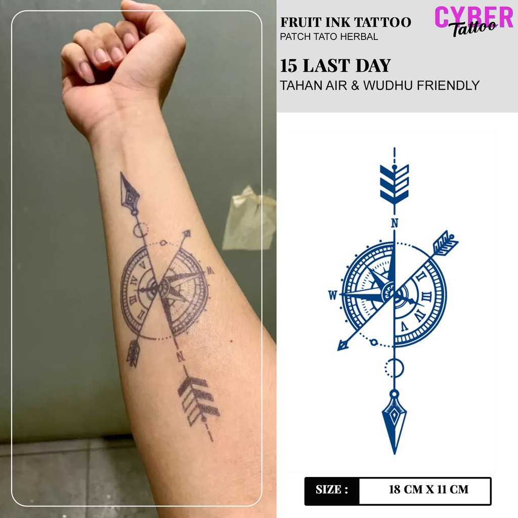 Cyber Tattoo Temporary Sticker Fruit Ink Temporary Tattoo Long lasting ...