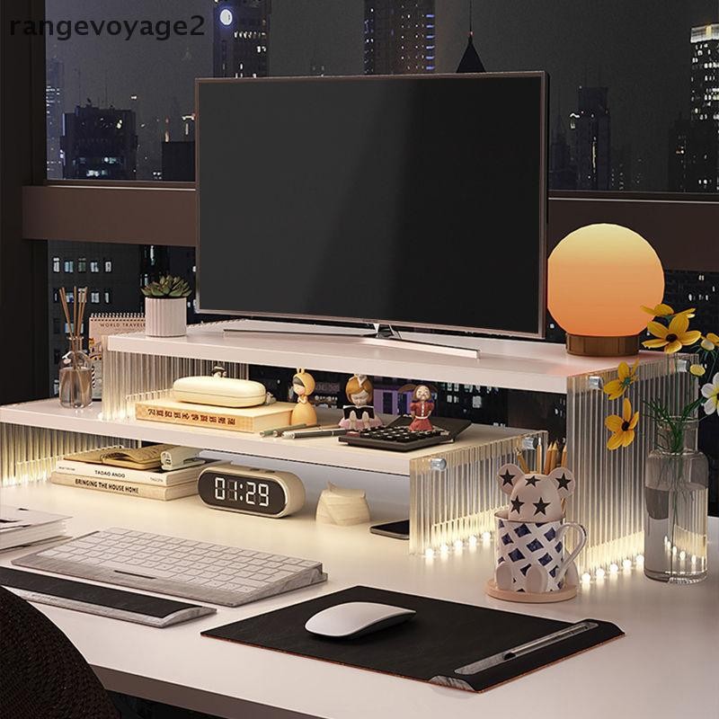 [rangevoyage2] Dual Deck Transparent Computer Monitor Holder PC Screen ...