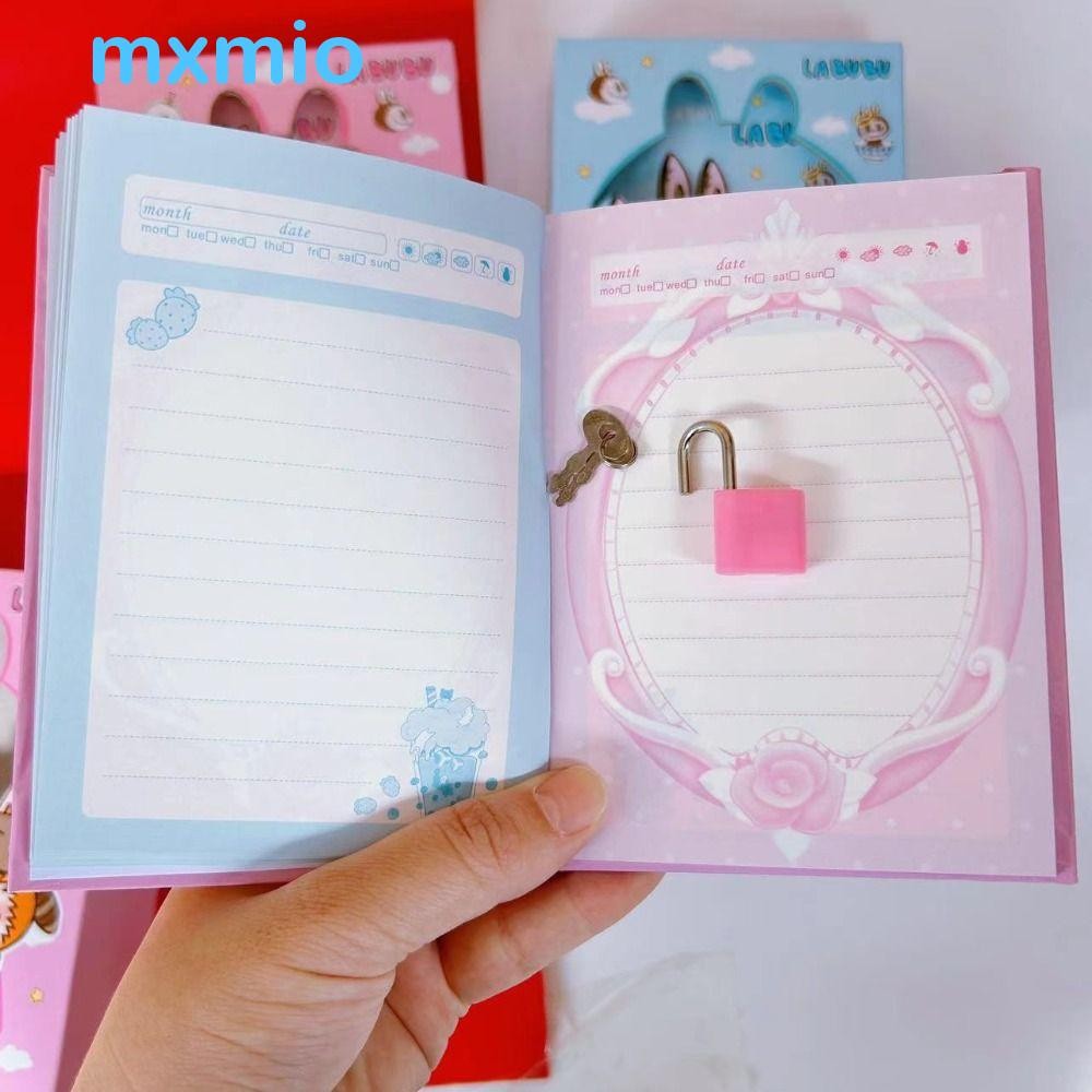 MXMIO Labubu Diary Notepad, Cartoon Color Page Labubu Mini Notebook ...