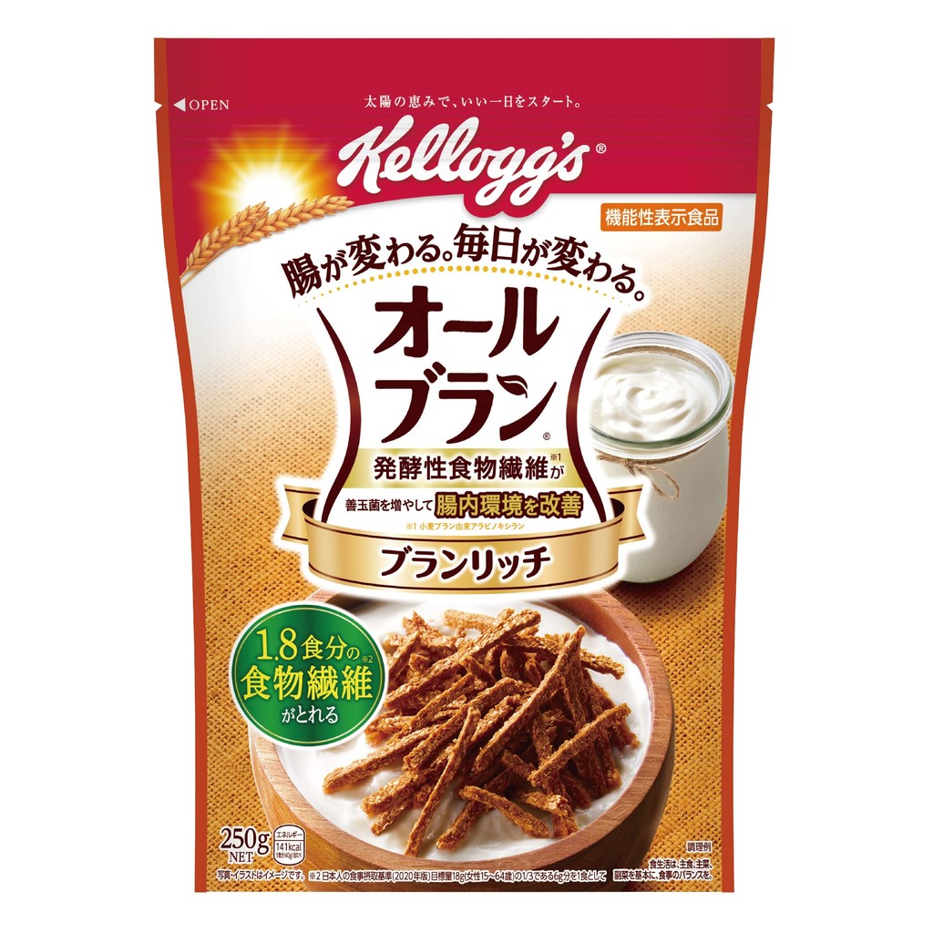 Kellogg's All-Bran Bran Rich - Fiber-Rich Wheat Bran for Gut Health ...