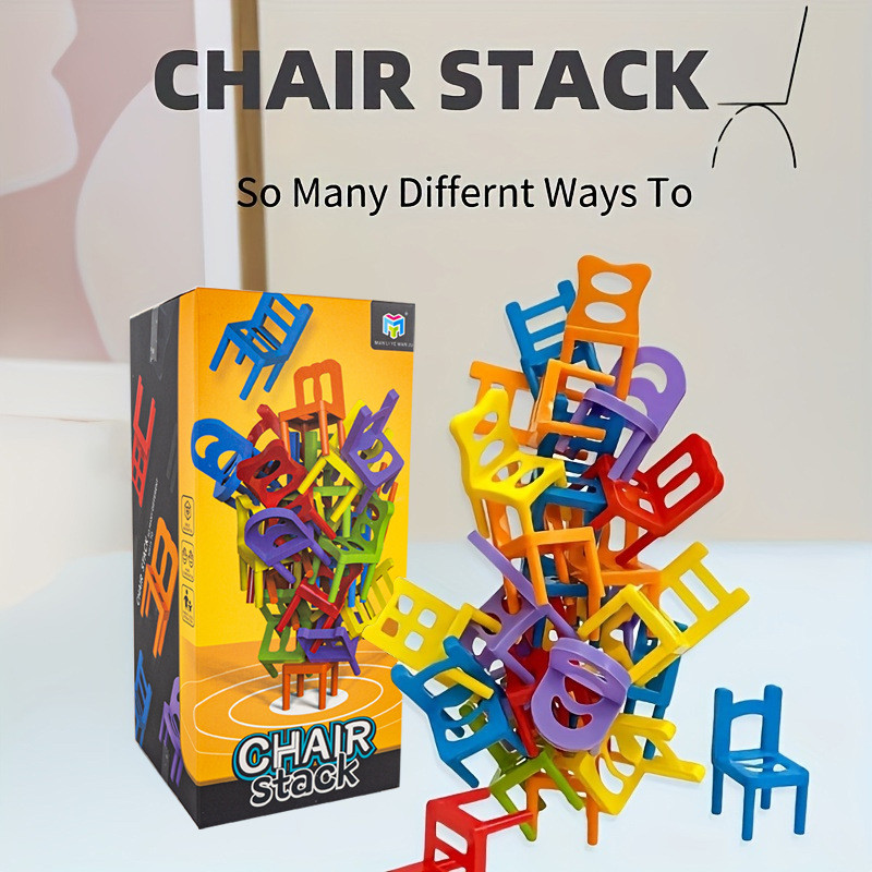Mini Balance Chair Game, Home Balance Training Toy, Stacking Block ...