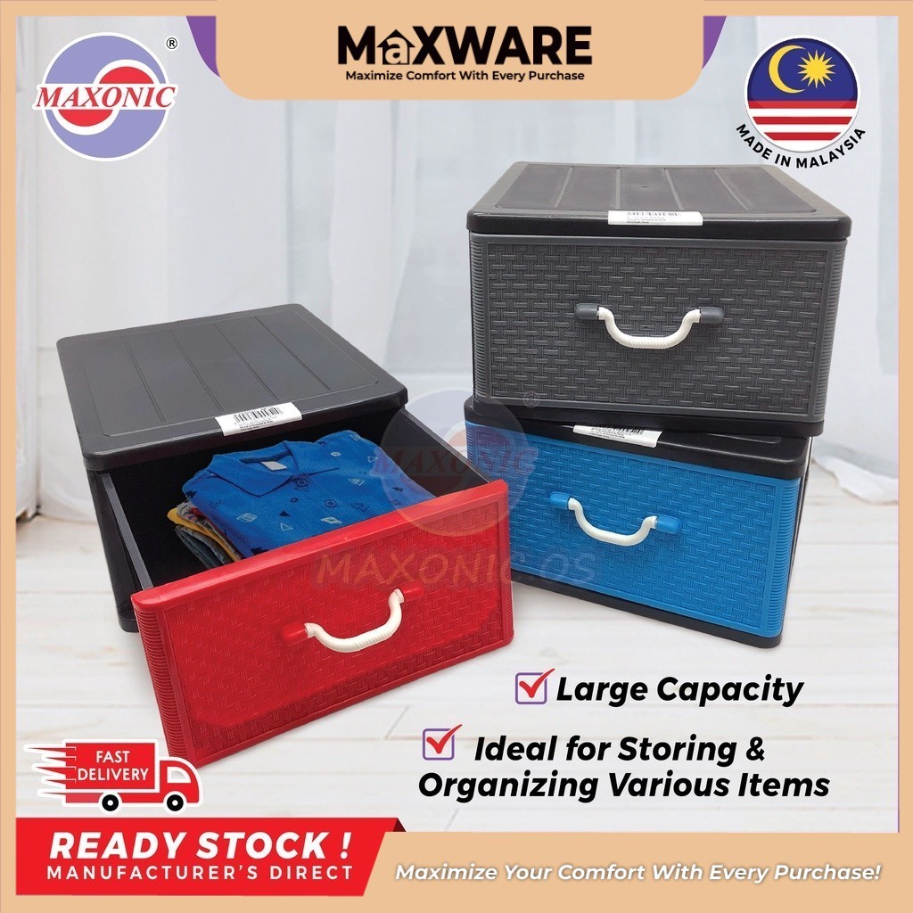 Maxware 1 Tier Plastic Drawer Storage Drawer Laci Plastik Plastic ...