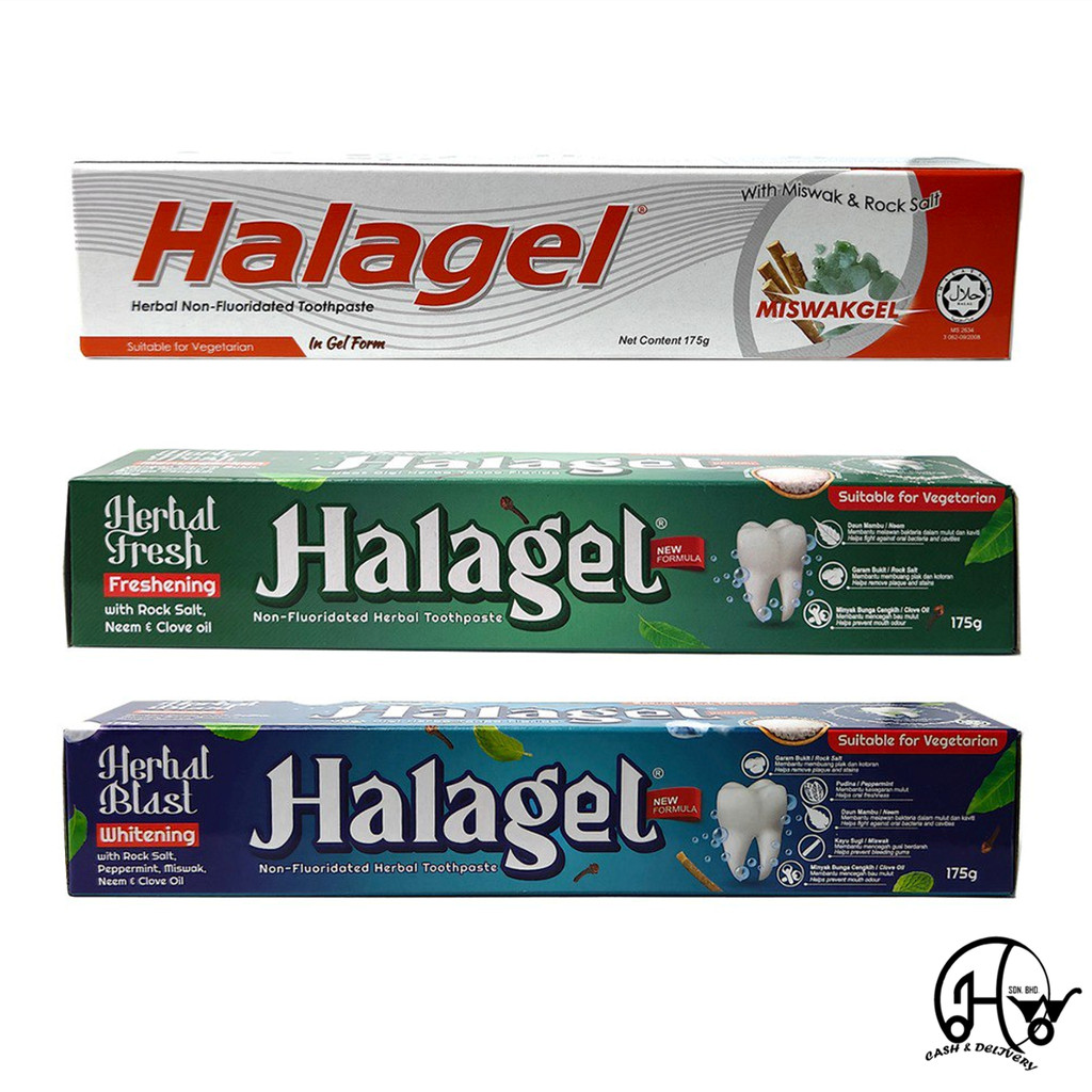 Halagel Herbal Blast/Herbal Green/Miswakgel Toothpaste 175gm | Shopee ...