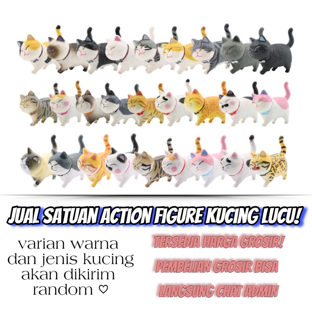 Mini CAT ACTION FIGURE TOY / MINI CAT MINIATURE | Shopee Malaysia