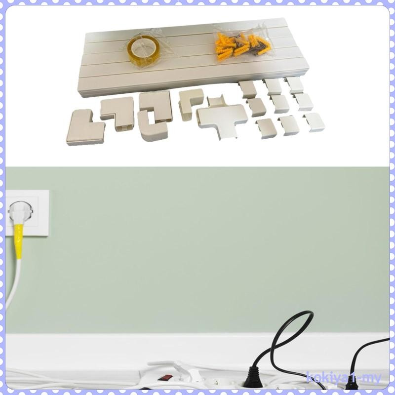 [KokiyaedMY] Cord Hiders Set Cable Management Kit Paintable Wire ...