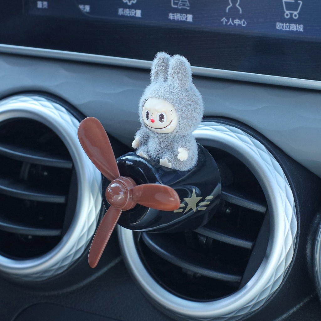 1PCS Plush Labubu Doll Car Aromatherapy Car Vent PVC Cartoon Labubu ...
