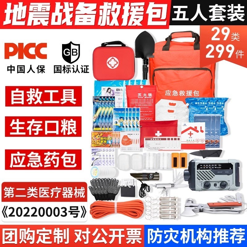 Earthquake Family Emergency Rescue Materials Reservation Kit People ...