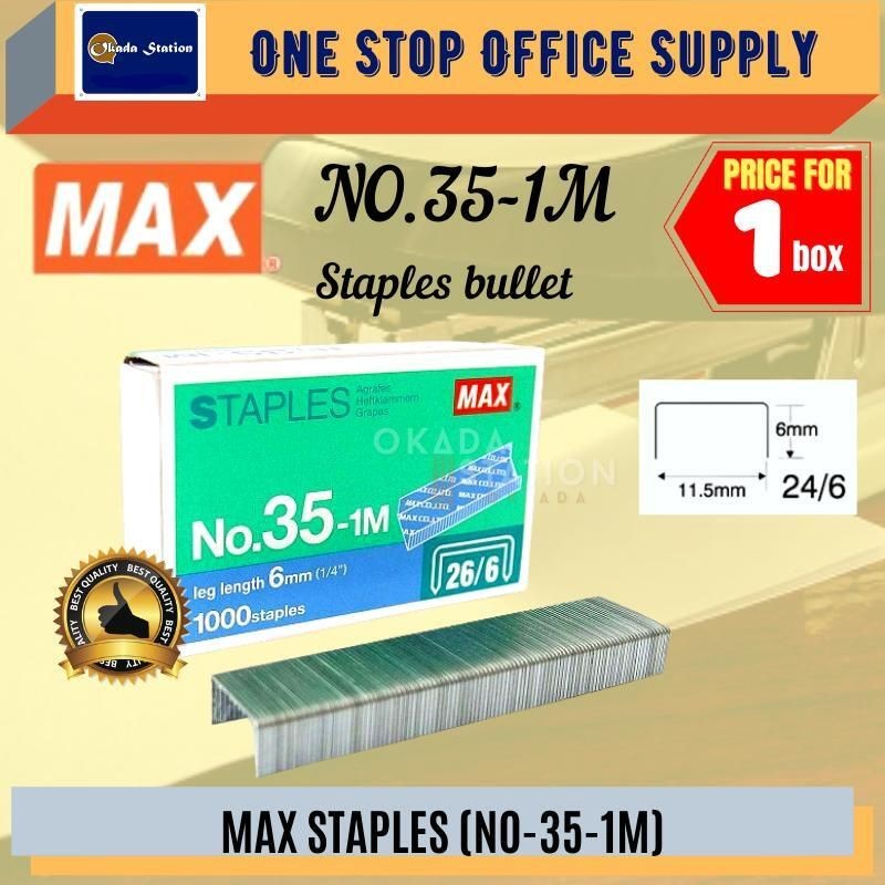 MAX STAPLES NO.35-1M - / Bullet Stapler / Ubat Stapler / Dawai Kokot ...