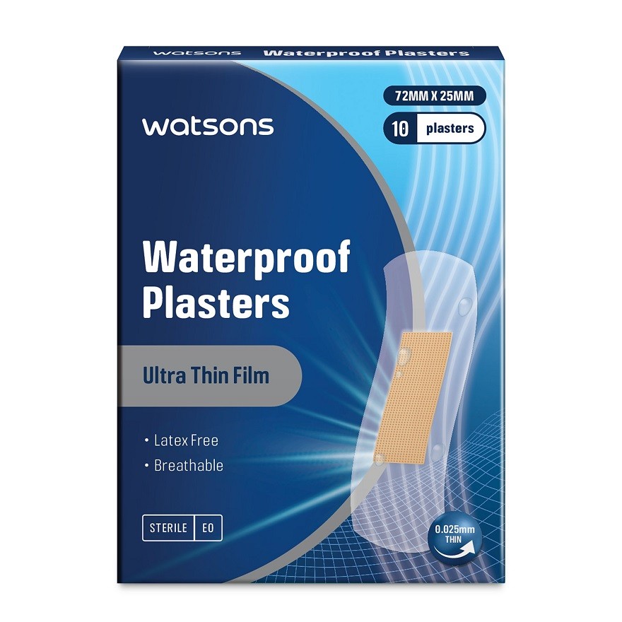 WATSONS Waterproof Ultra Thin Plasters 10's | Shopee Malaysia