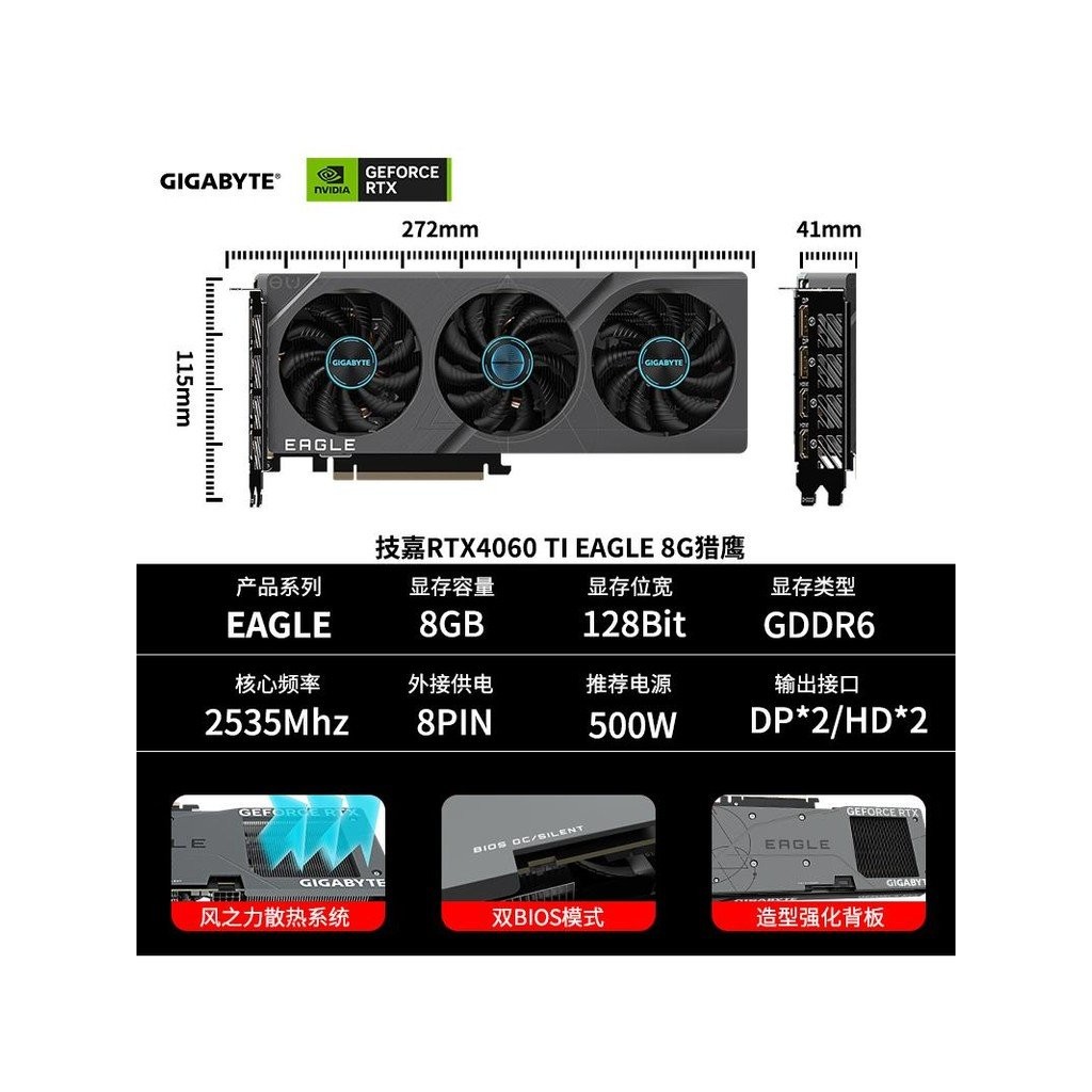 Color Rainbow RTX4060Ti 8G Tomahawk Megalodon RTX4060 8G Game Graphics ...