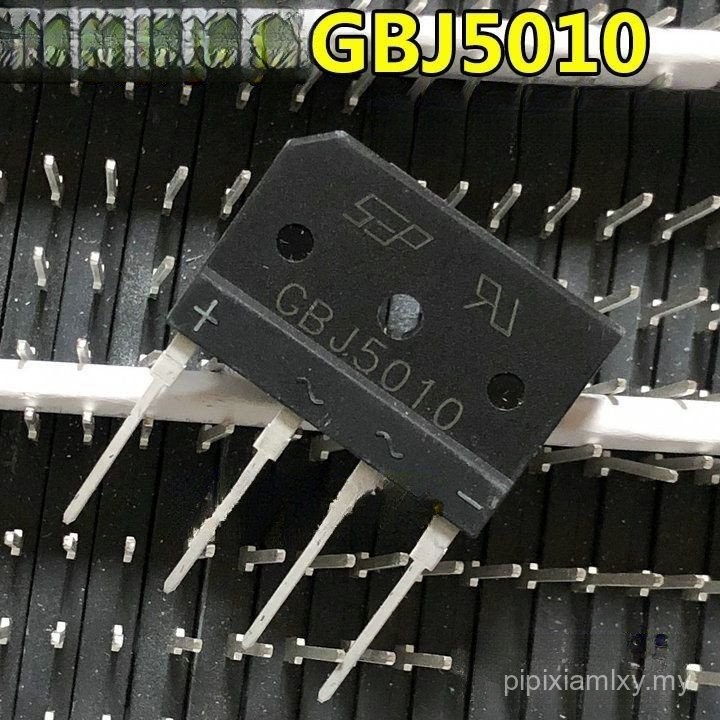 [5 Pcs] GBJ5010 Brand New Original Genuine High-Power Rectifier Bridge ...