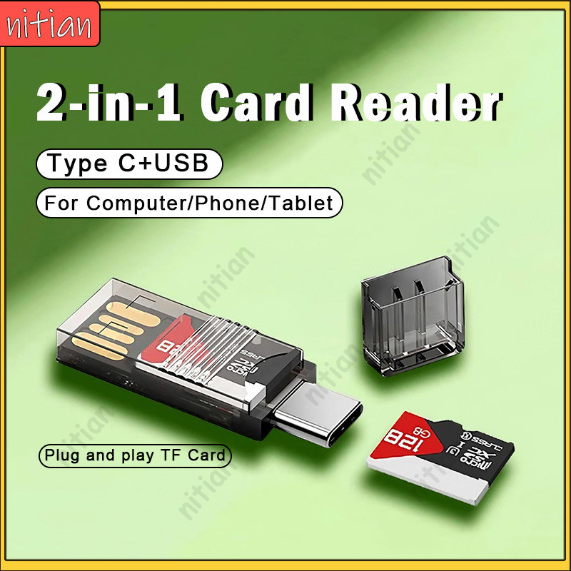 2-in-1 Multi Functional OTG Card Reader Type C USB 2.0 To Micro TF ...