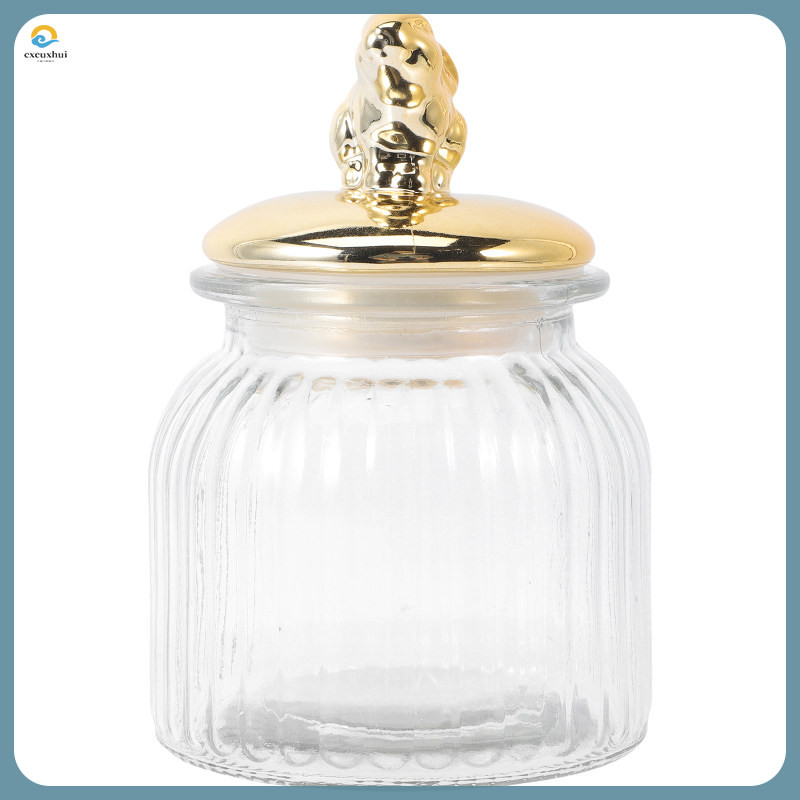 Decor Ear Glass Jar Small Jars with Lids Food Containers Clear Candy ...
