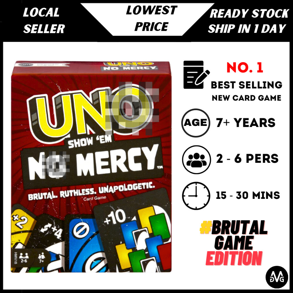 Uno No Mercy Card Game Collection Uno All Wild Flip Flex Dare Uno ...