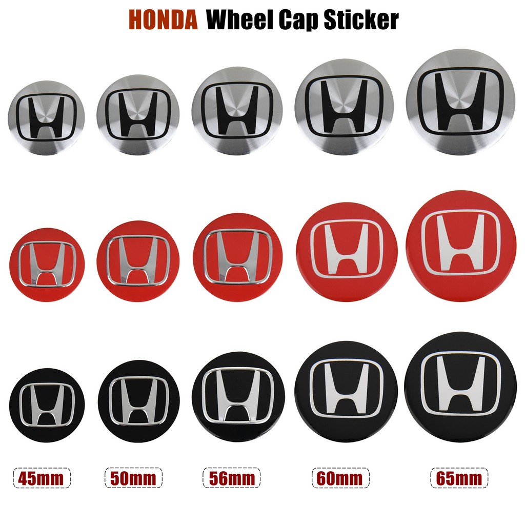 45MM Car Styling Wheel Center Emblem 50MM 56MM HONDA Logo Sport Rim Cap ...
