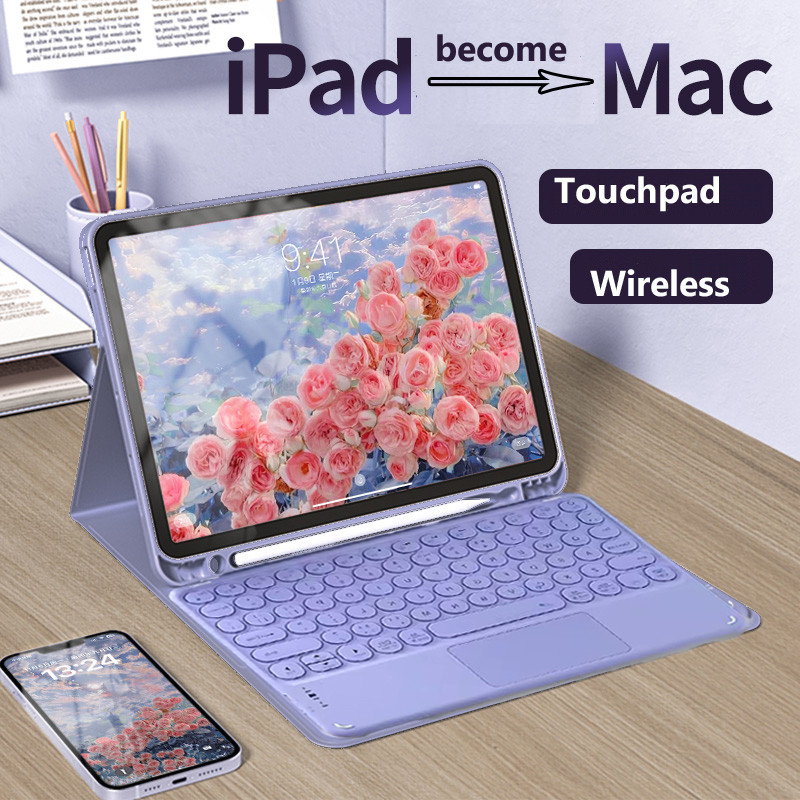 Keyboard with Case for Xiaomi Redmi Pad 2 11" 2025 4G/Wifi Pad SE 11 ...
