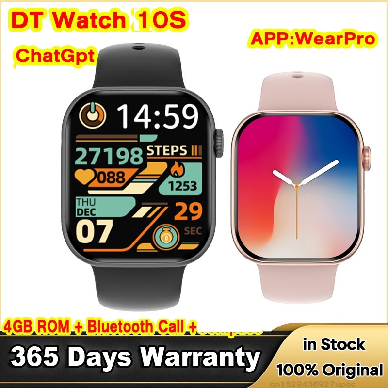 New DT Watch 10S Smart Watch 4GB ROM ChatGPT OS 11 Bluetooth Call Games ...