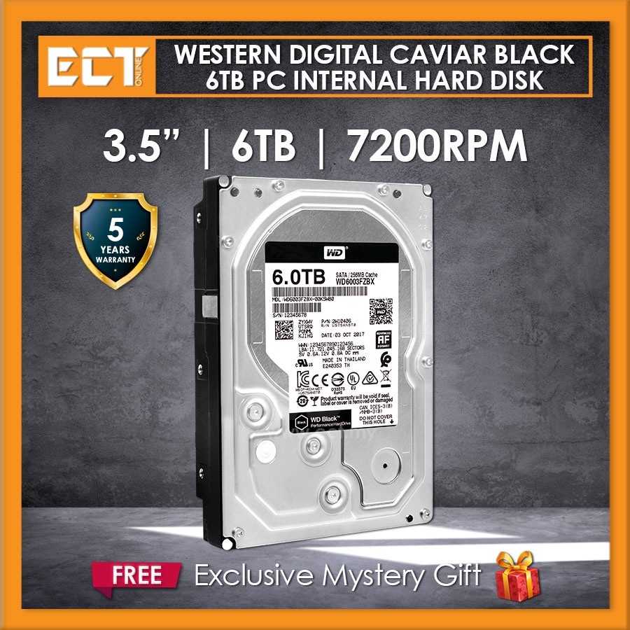 Western Digital Caviar Black 3.5" 6TB 7200RPM 128mb / 256mb Sata ...