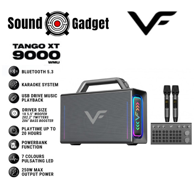 Karaoke Portable Bluetooth Speaker - Tango XT9000 The Ultimate Party ...