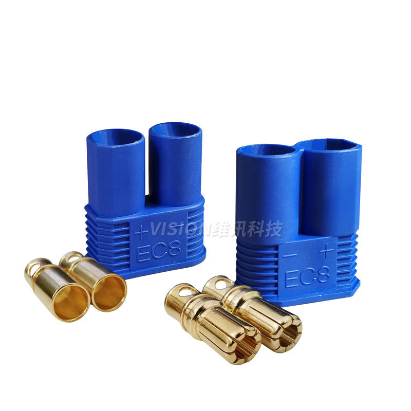 EC8 Male Female Shell Male Pin Adapter Plug EC8 Male Female End ...