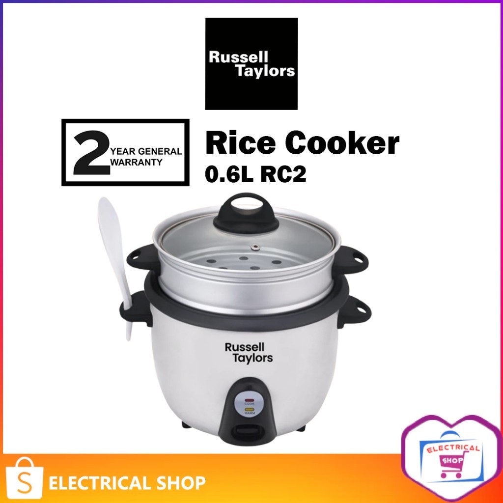 Russell Taylors 0.6L / 1.0L / 1.8L / 2.8L Rice Cooker with Steam Rack ...