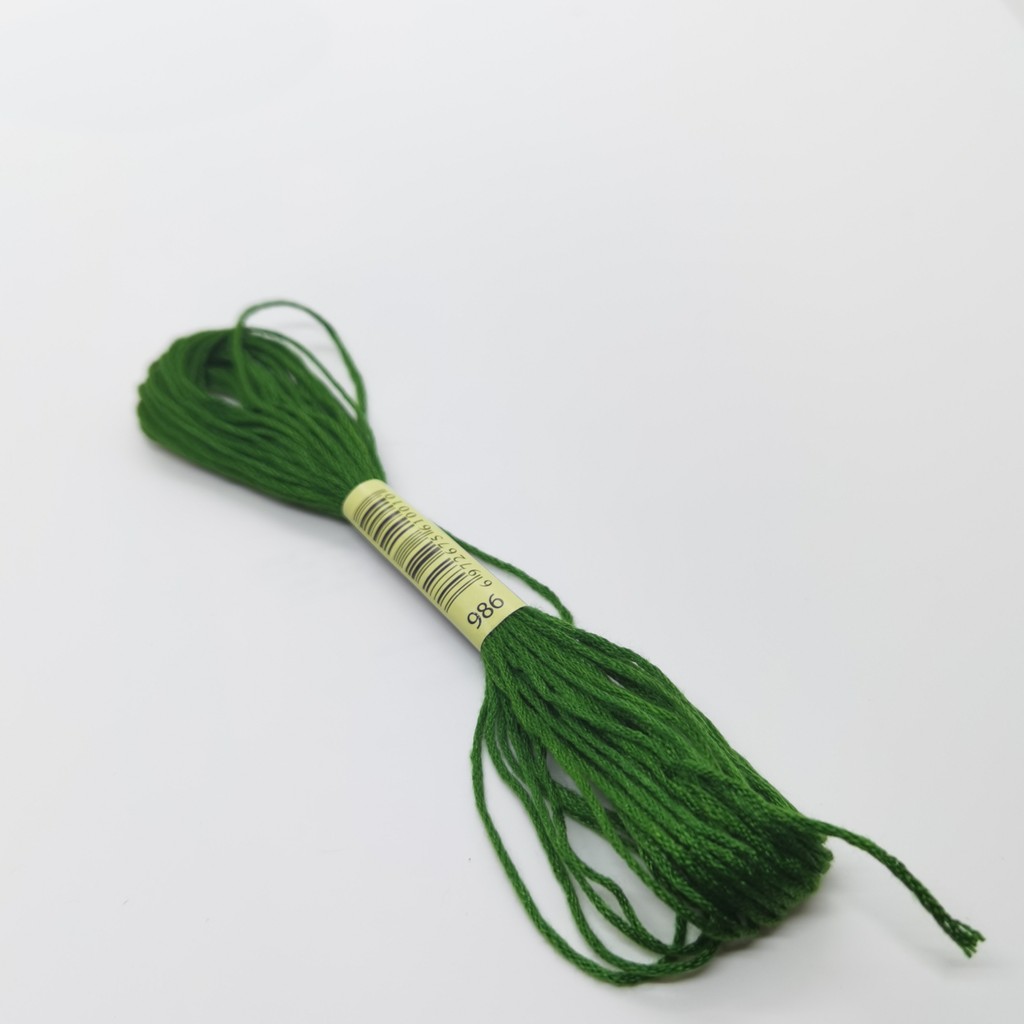 10 Skeins DMC 986 987 988 989 991 992 993 995 996 Thread Cross Stitch ...