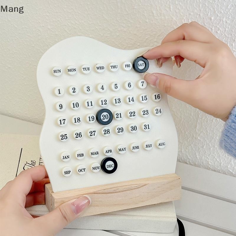 [Mang] 1pc Wood Perpetual Calendar Montessori Calendar Cute Desk ...