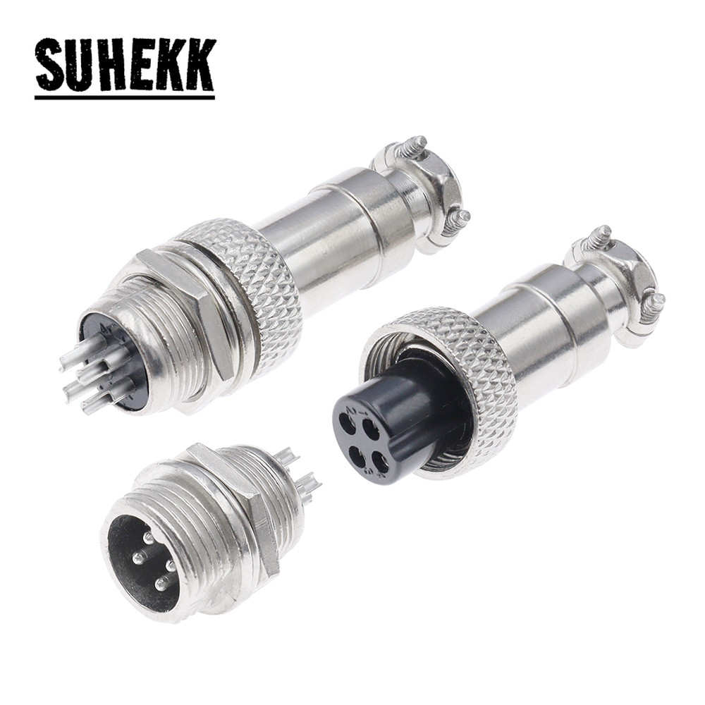 1Set GX12 2/3/4/5/6/7 Pin Male + Female 12mm L88-93 Circular Aviation Socket Plug Wire Panel ...