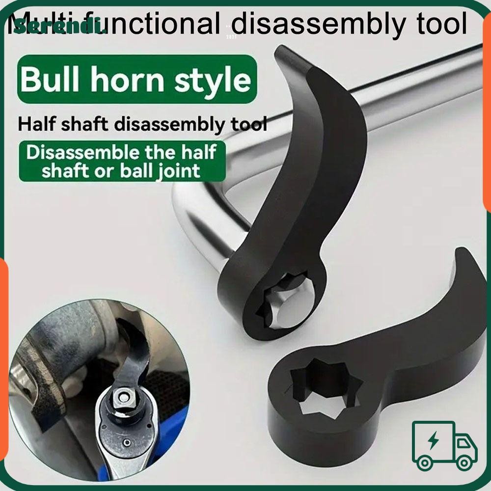 SERENDI 1Pcs Bull Horn Pry Bar, Adjustable Angle Half Shaft Crowbar ...