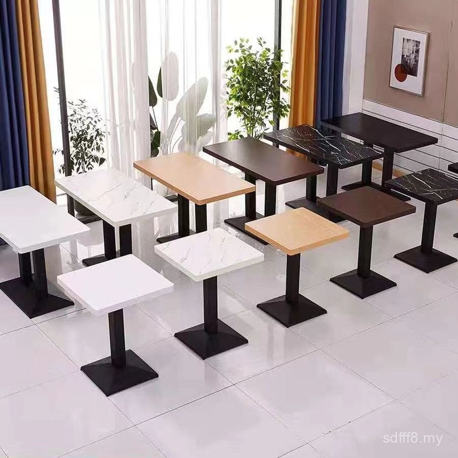 Restoran kedai pencuci mulut komersial segi empat tepat meja makanan ...