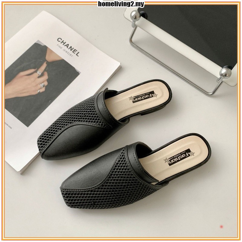 Free Shipping Plus Size Flat Solid Color Cutout Beach Sandal Women Cute ...