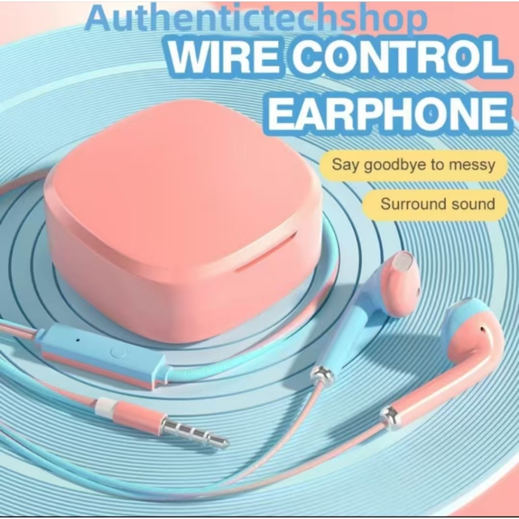 Original U24 Macaron Universal Hi-Fi Earphones With Mic 3.5mm In-Ear ...