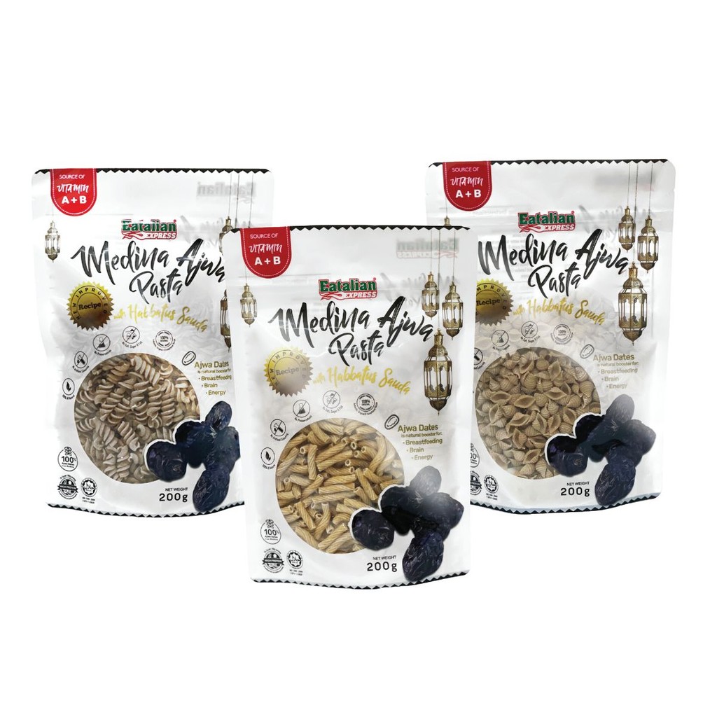 Eatalian Express Medina Ajwa Dates Pasta Kurma Fusilli Shell ...