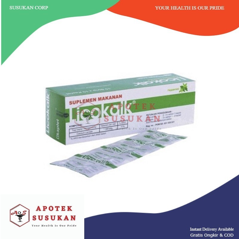Licokalk strip 10 Tablets (Bone Health calcium Supplement) | Shopee ...