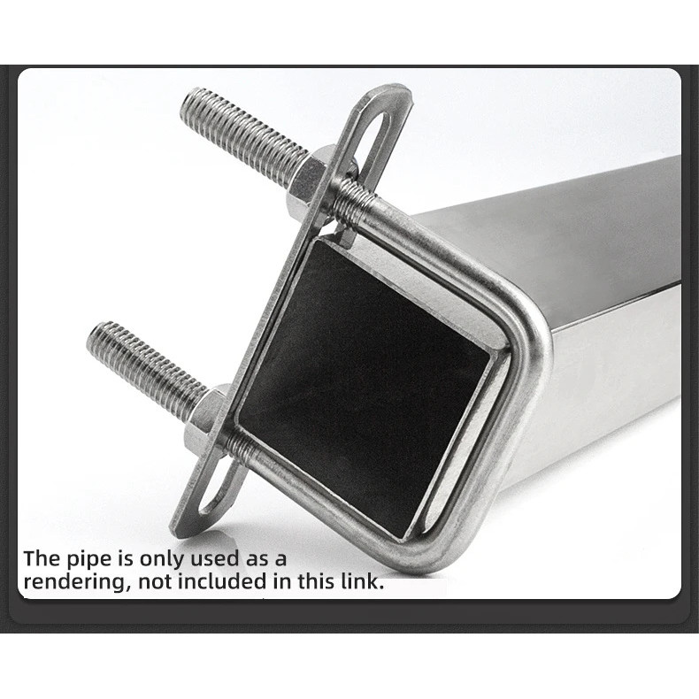 304 Stainless Steel Square U-Clamp | Right Angle U-Bolt Clamp | Heavy ...