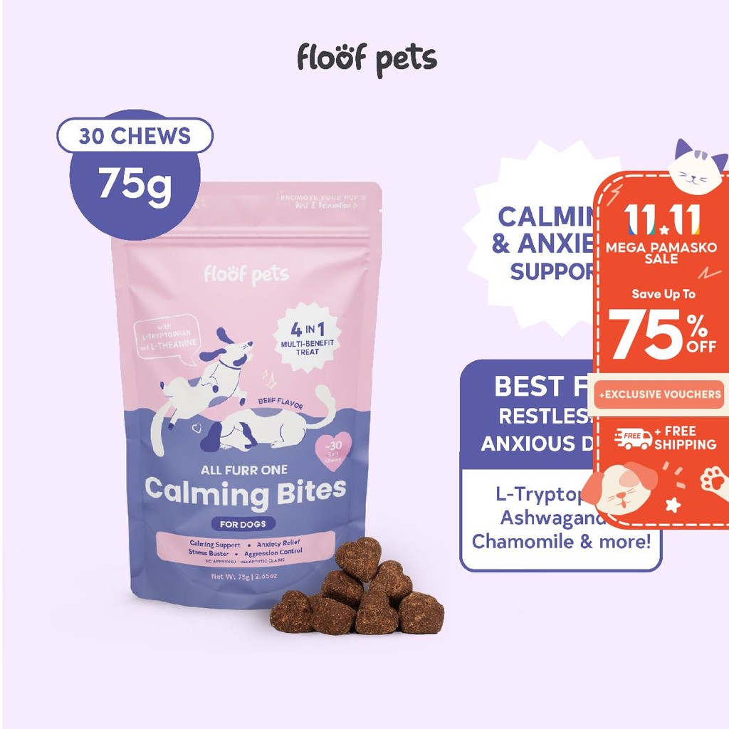 Floof Pets Dog Calming Bites 75g Pouch | Shopee Malaysia