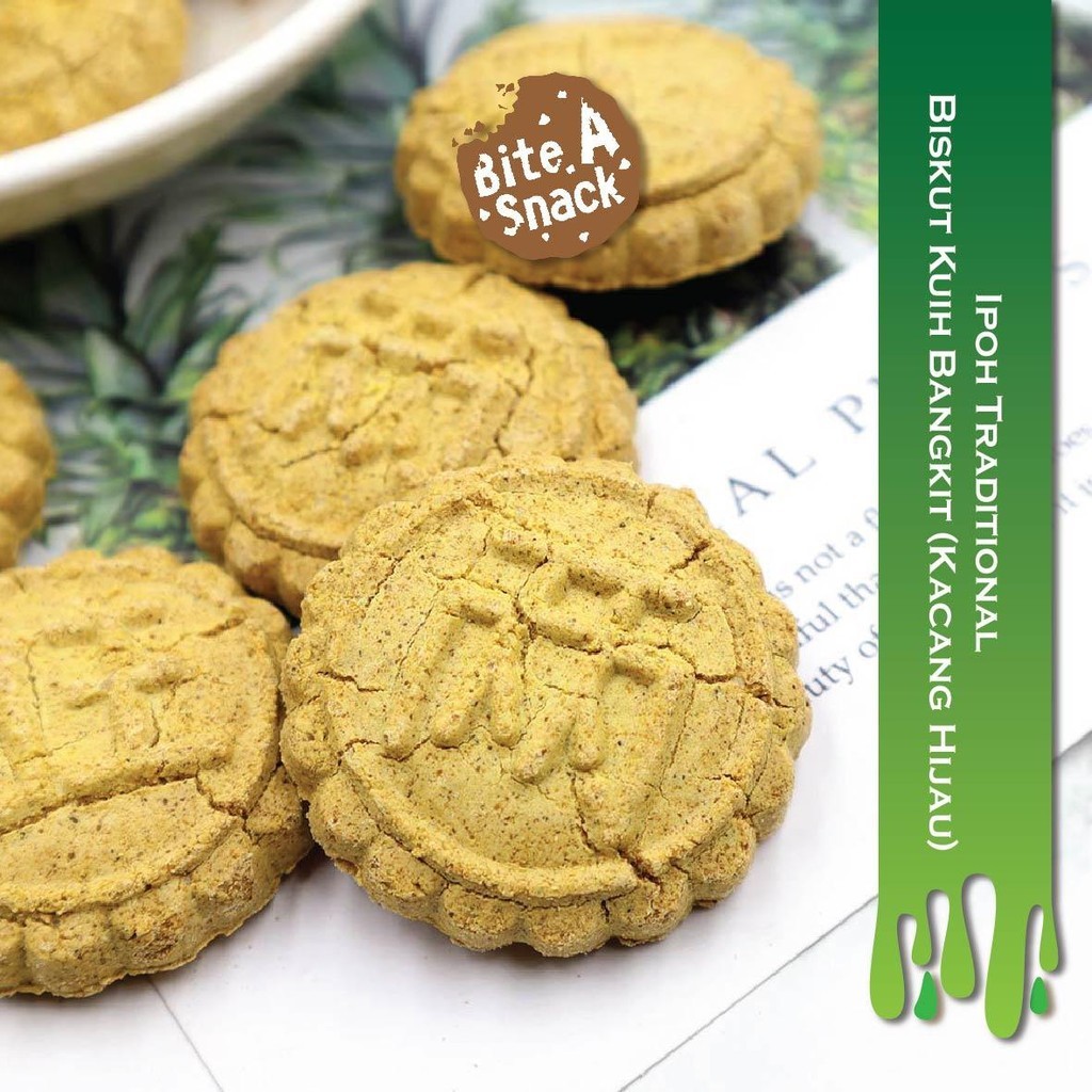 Ipoh Traditional Biskut Kuih Bangkit (Green Bean) | Biskut Kuih Bangkit ...