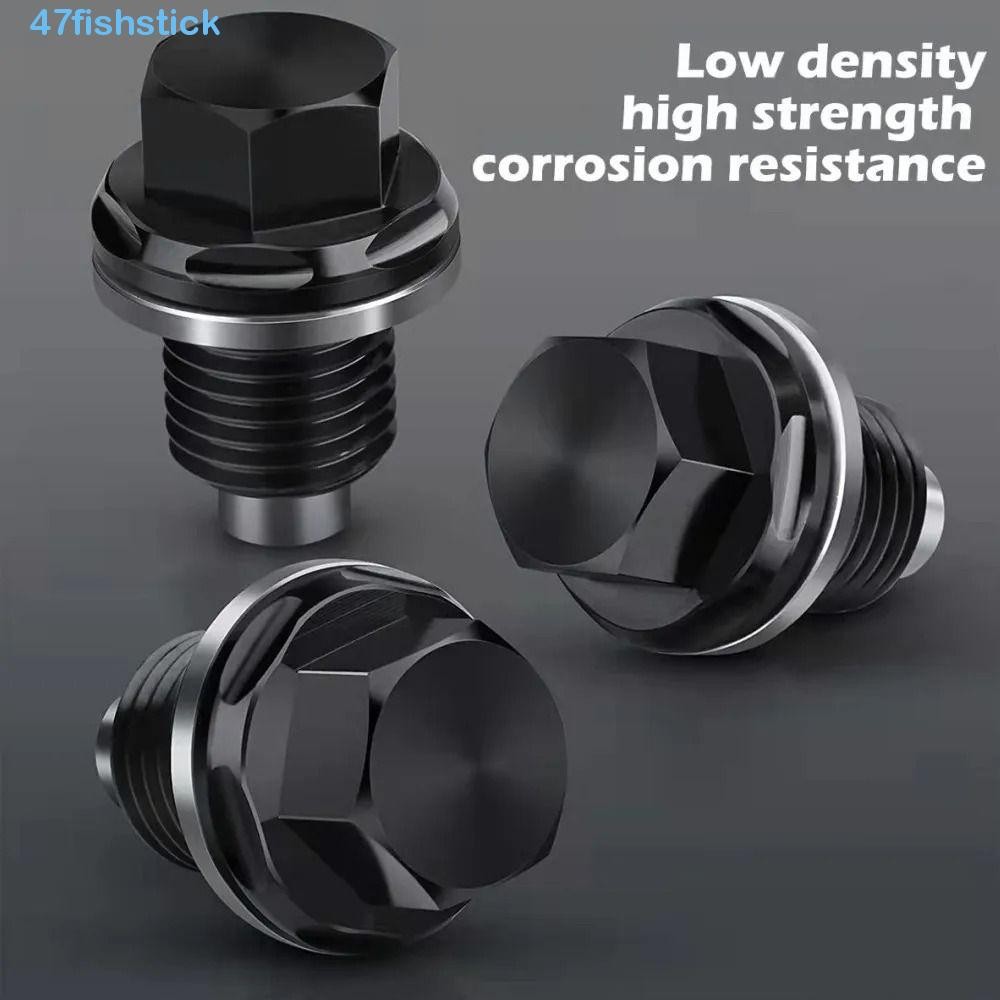 FISHSTICK Engine Drain Nut Bolt, M12/M16/M20 Aluminum Magnetic Oil ...