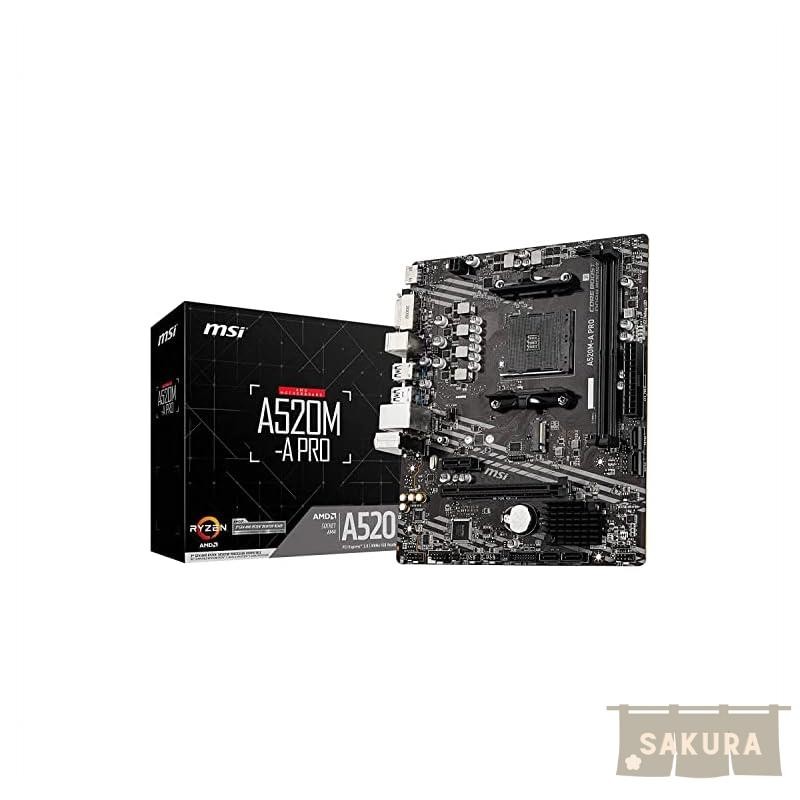 MSI A520M-A PRO Motherboard [Ryzen 5000 Series (AM4) Compatible] Micro ...