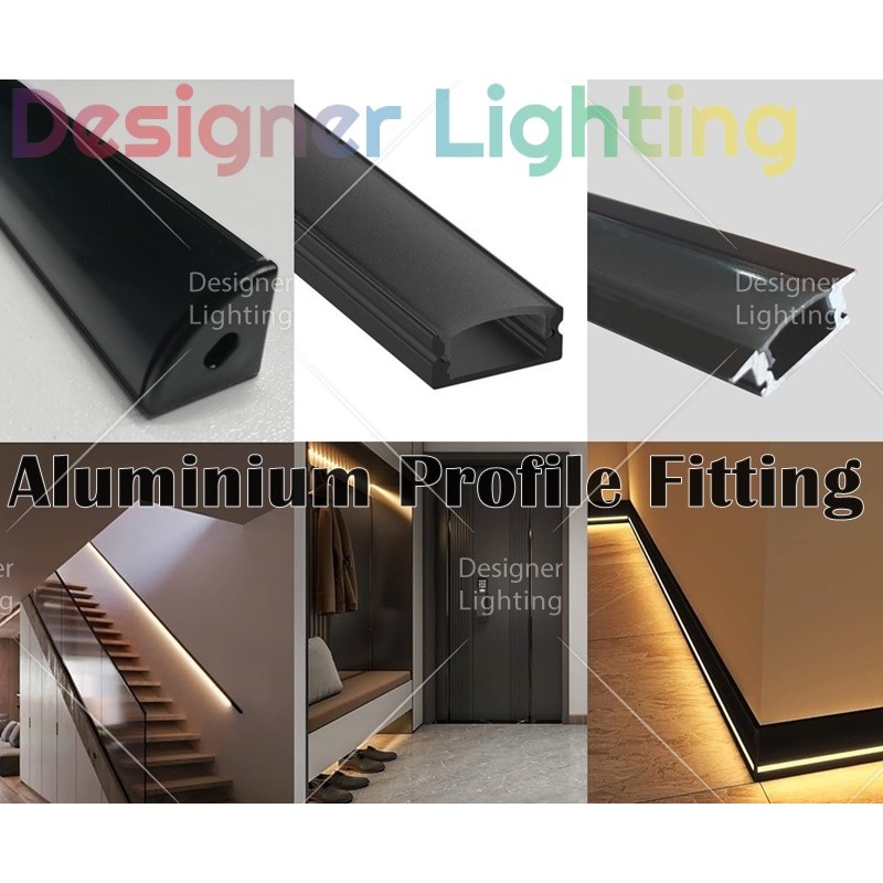 100cm (1meter) U/V/YW Style Aluminium Profile Fitting Channel Holder ...