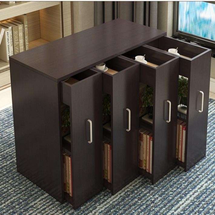 Gap Storage Cabinet Pull-out Mobile with Door Small Bookcase Table-Side ...