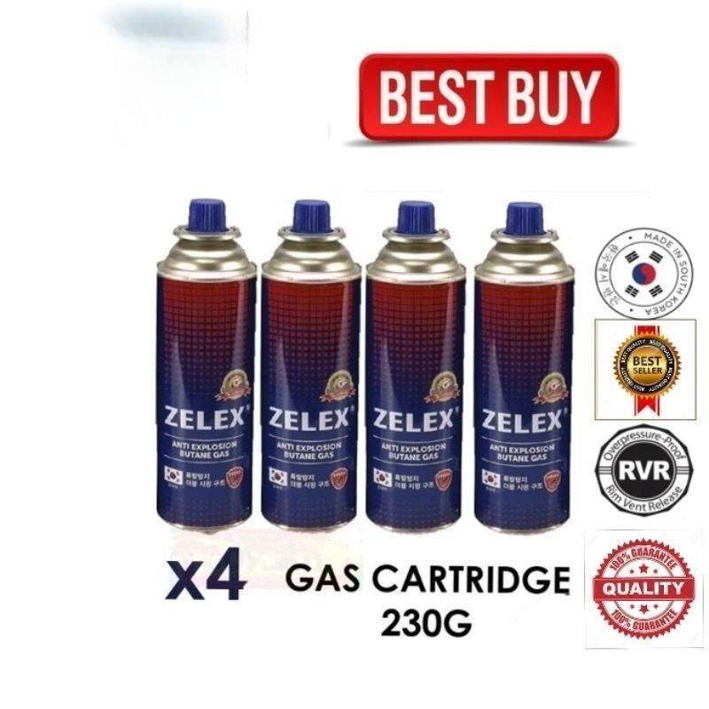 4 bottle Liquefied Butane Gas Cartridge 230g MADE IN KOREA (4 Bottles ...